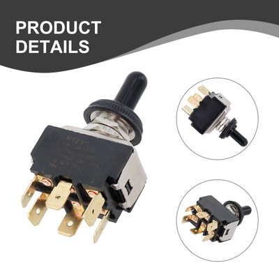 High Voltage DPDT Toggle Switch 250V 18A with Dustproof Sleeve and Pins ...