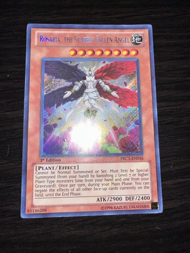 Yugioh Rosaria, the Stately Fallen Angel PRC1-EN016 Secret Rare LP | eBay