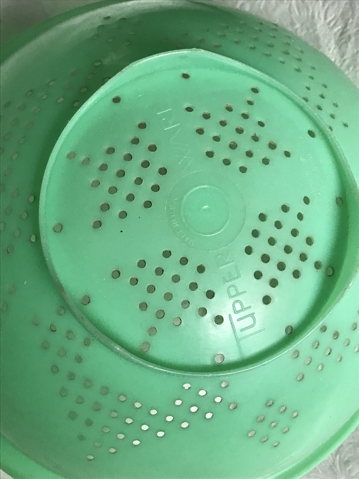 Vintage Tupperware Jadite Green Plastic Kitchen Star Colander Strainer ...