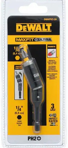 DeWalt MAXFIT Pivot Ultra Magnetic Tip Holder with PH2 1 in. Bit ...