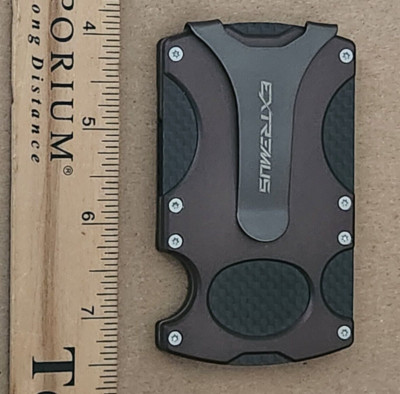 Extremus Tactical Wallet Carbon Fiber Steel RFID Wallet Money Clip ...