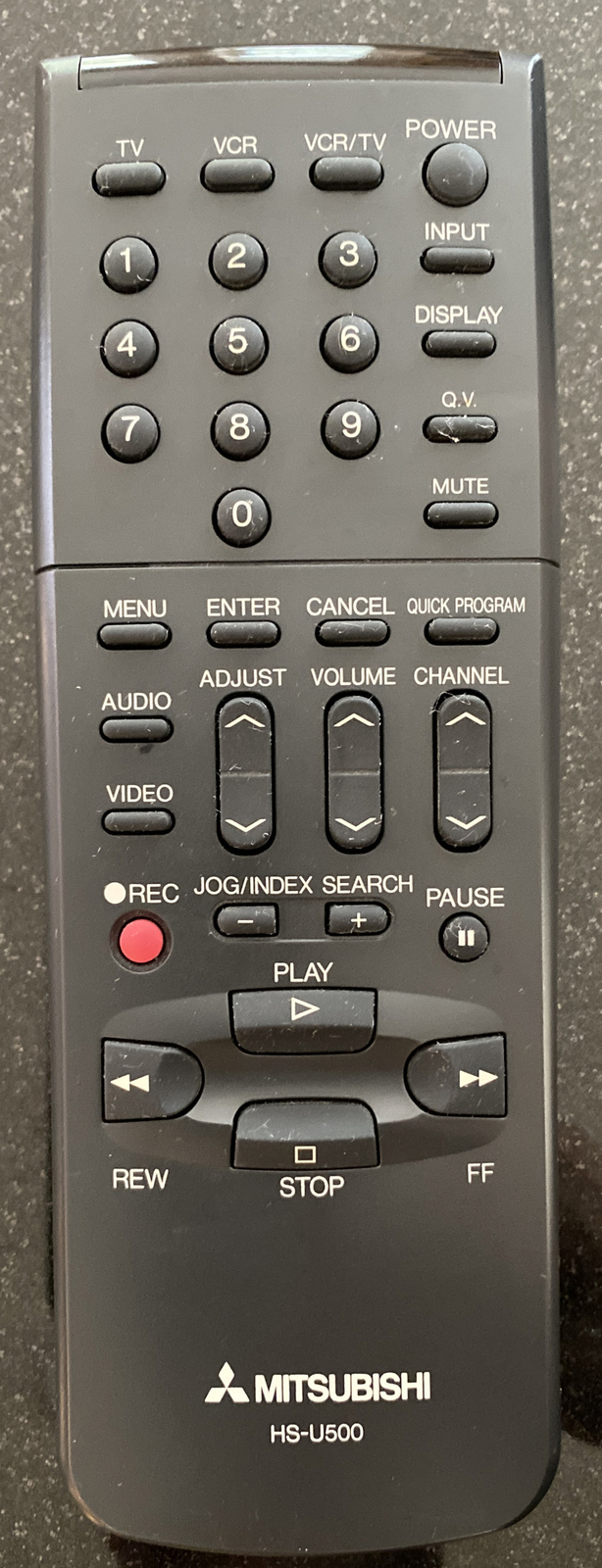 Mitsubishi TV VCR Remote Control Black HS-U500 | eBay