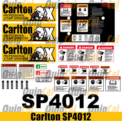 Carlton SP4012 Stump Grinder Decal Set. Decal Sets for all your stump ...