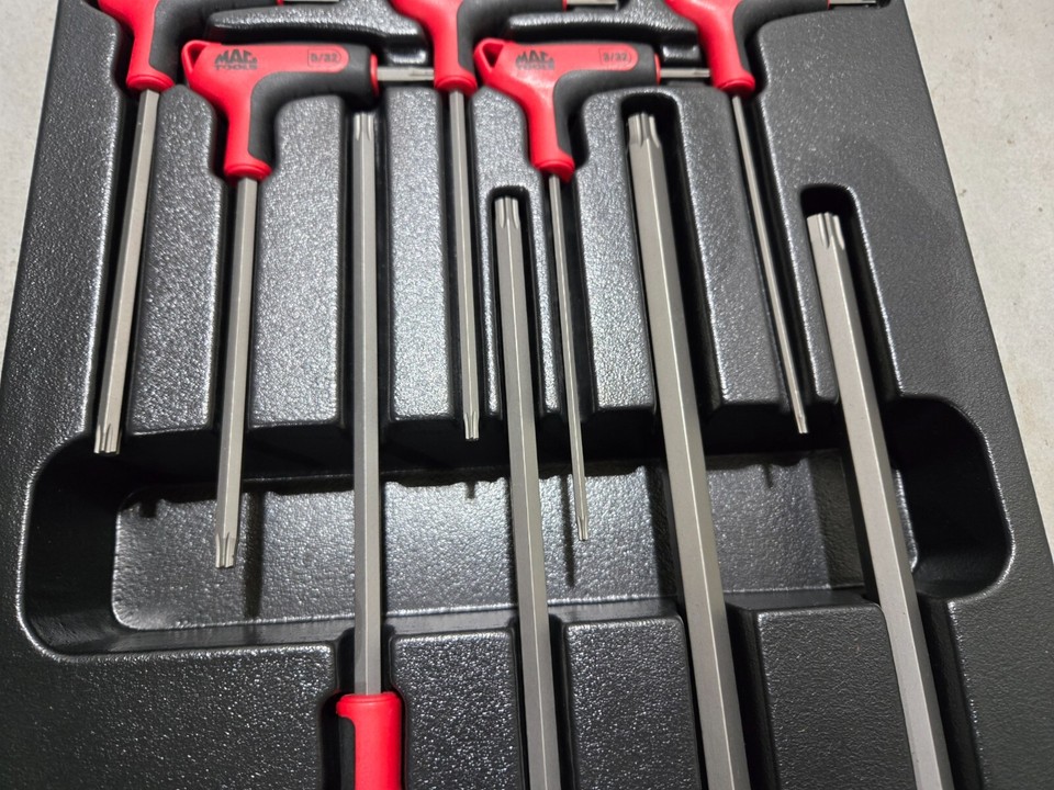 Mac Tools 9-PC. R.B.R.T. SAE T-Handle Hex Key Set SHKT9RBRT | eBay