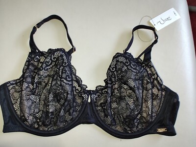 NWT ULTIMO SIZE 38E FB CUT & SEW BRA BLACK LACE UNDERWIRED FULL BUST ...