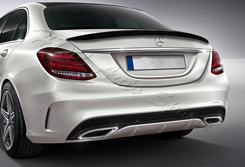 For 15-21 Mercedes-Benz C210/C300/C63 W215 Sedan Carbon Fiber Rear ...