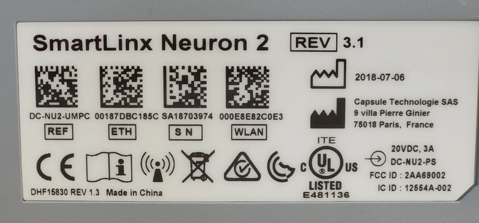 Capsule SmartLinx Neuron 2 Patient Monitor REV 3 | eBay