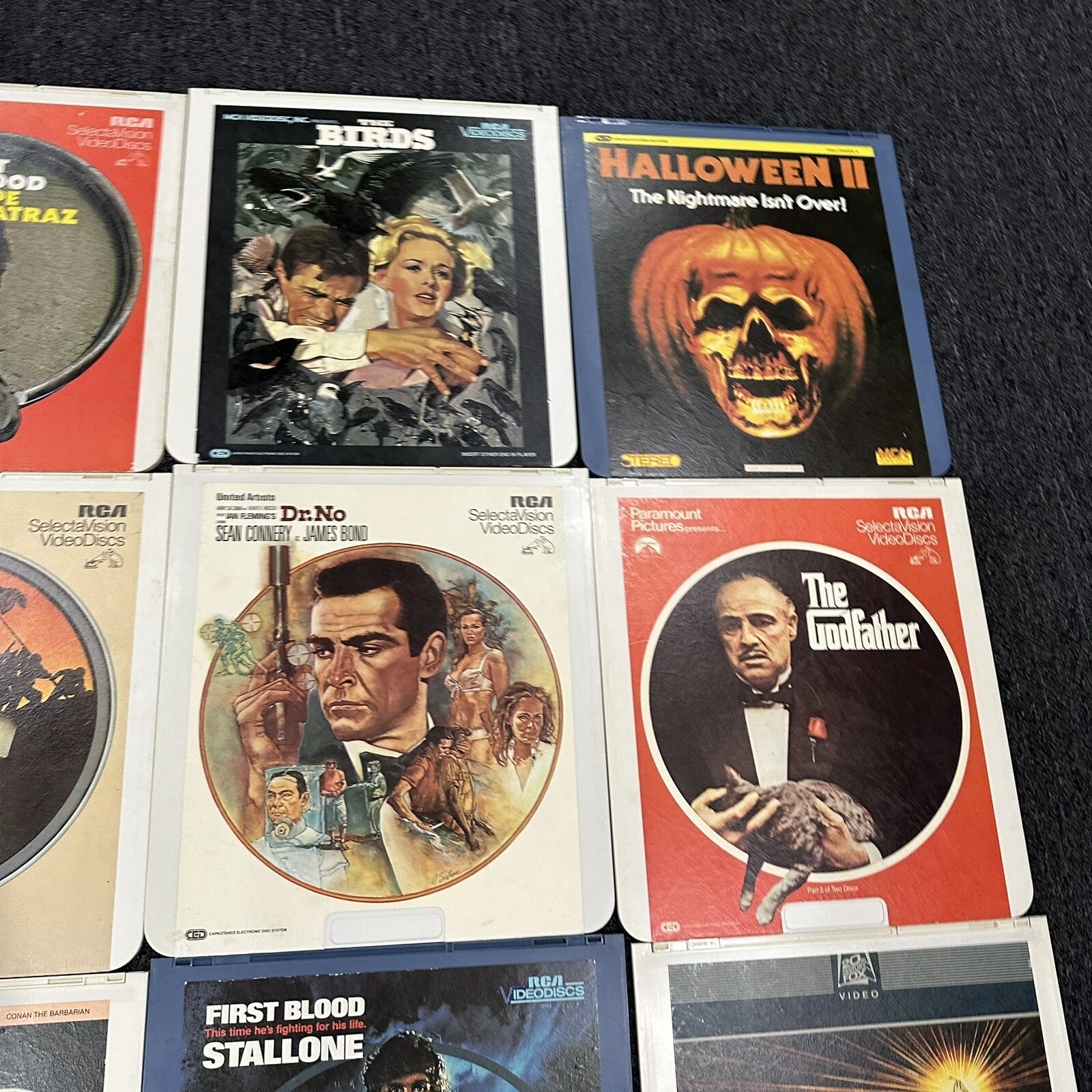 VideoDisc CED Horror & Action lot of 10 Disc's Holoween II, Godfather ...