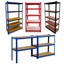 Garage Shelves Shelving 5 Tier Unit Racking Boltless Heavy Duty Storage ...