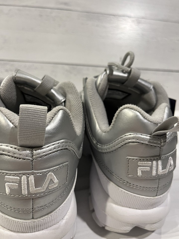 Fila Ray Woman’s Disruptor Sneakers Shoes Size 7.5 Metallic Silver ...