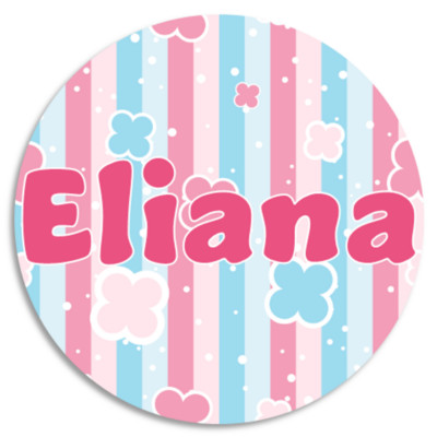 Eliana - 100 Pack Circle Stickers 3 Inch - Name Tag Water Bottle School ...