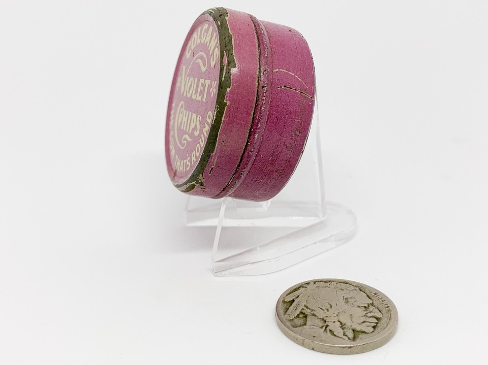 1910 Antique Colgan's Violet Chips Gum Tin Small Vintage Advertising ...
