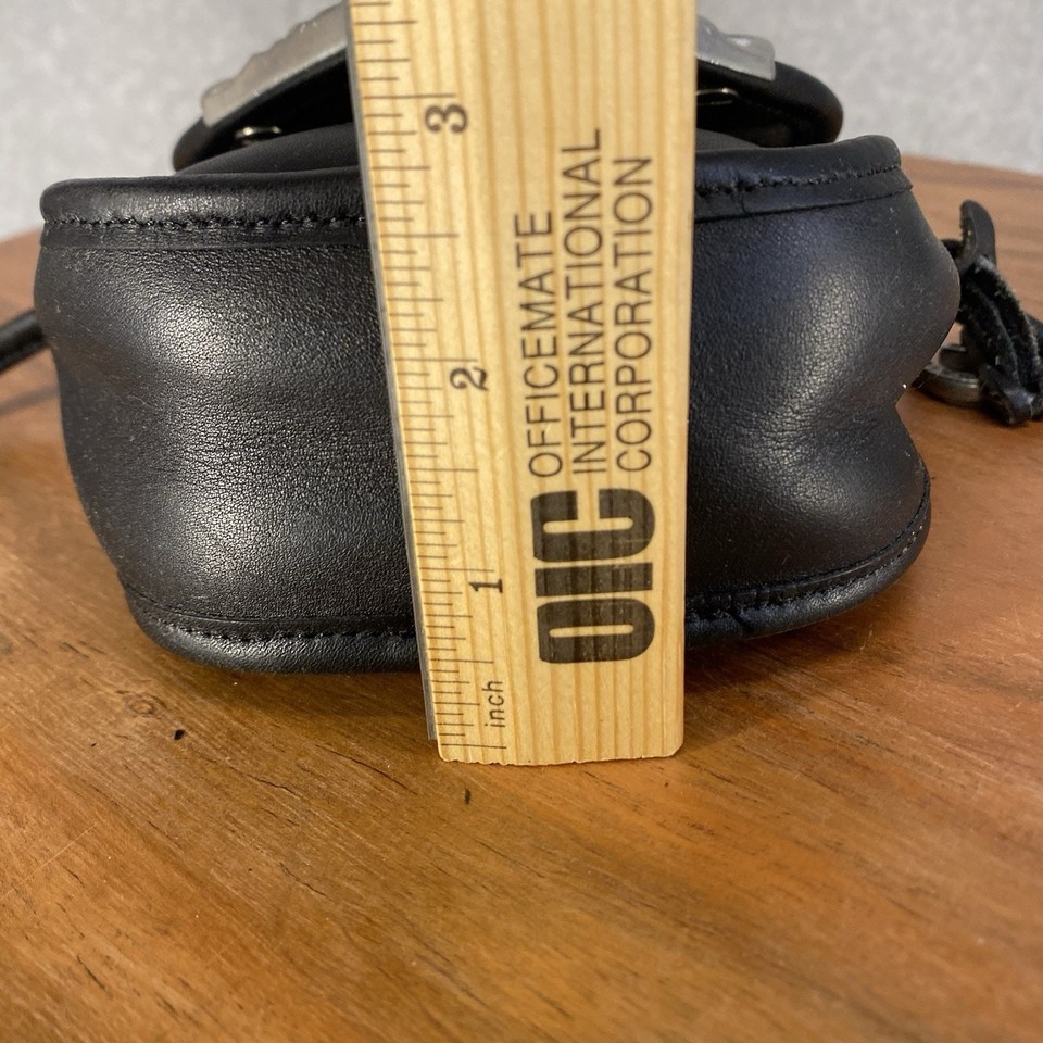 Colini Mini Crossbody Bag Black Leather Silver Detail Vintage Goth | eBay