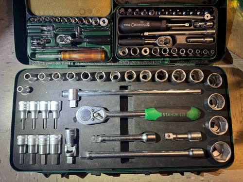 Rare Stahlwille Socket set vintage metric 3 collection none missing ...