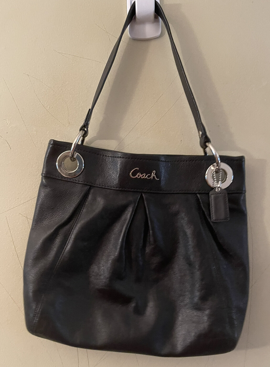 Coach Authentic Black Leather Ashley Bag EUC - Gem
