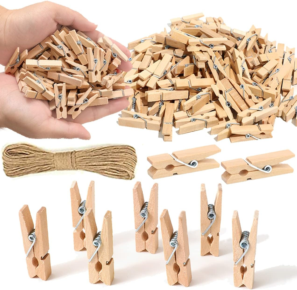 Mini Pinzas Para Ropa Resistentes Para Fotos, 100 Pinzas Para Ropa De ...