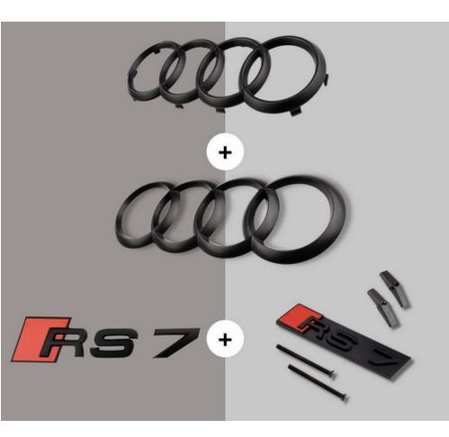 Matte Black Emblem Rings Badges for Audi RS7 Hood, Trunk, Boot in Nepal ...