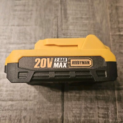 NEW ALLOYMAN 20V MAX 2.0AH REPLACEMENT BATTERY 40WH AM-2020B-BL FOR ...