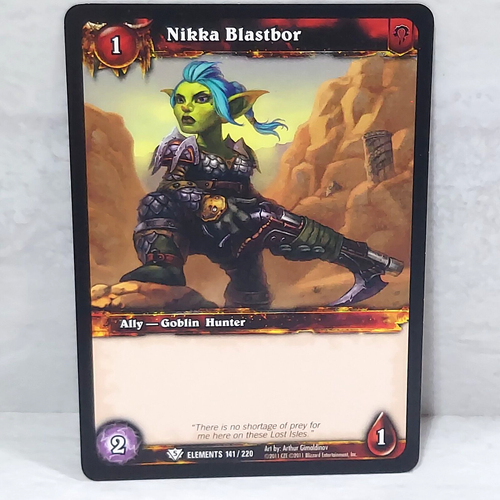 World Of Warcraft War Of The Elements Nikka Blastbor 141/220 TCG Card ...