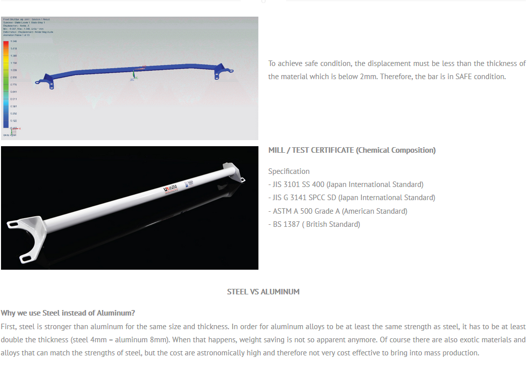 2 Point For Nissan Cube Z-11 2002 Ultra Racing Front Strut Bar Steel ...