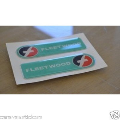 FLEETWOOD - (RESIN DOMED) - Handed Dent Cover Stickers Decals Graphics ...