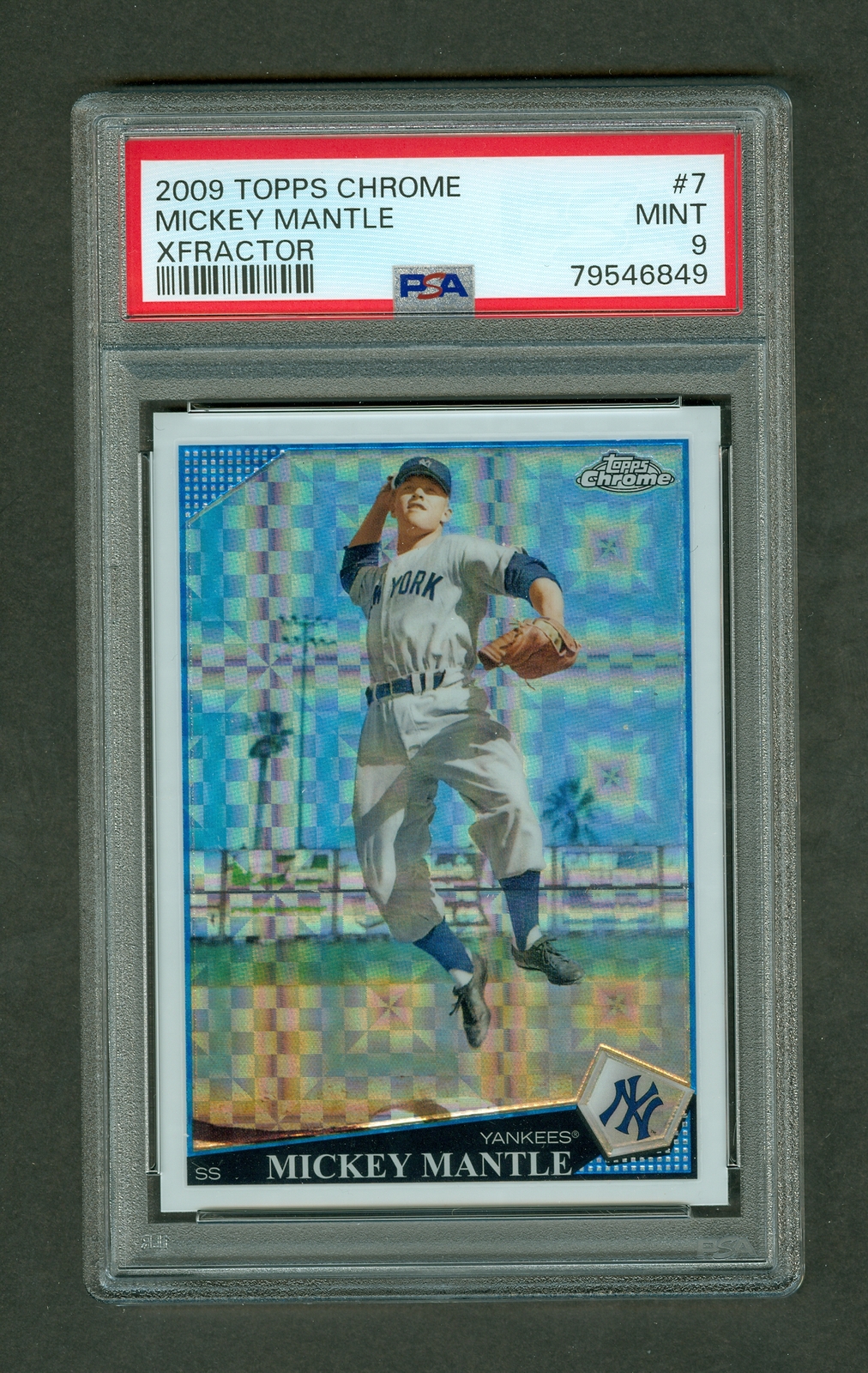 Mickey Mantle 2009 Topps Chrome X-Fractors #7 PSA 9 Mint | eBay