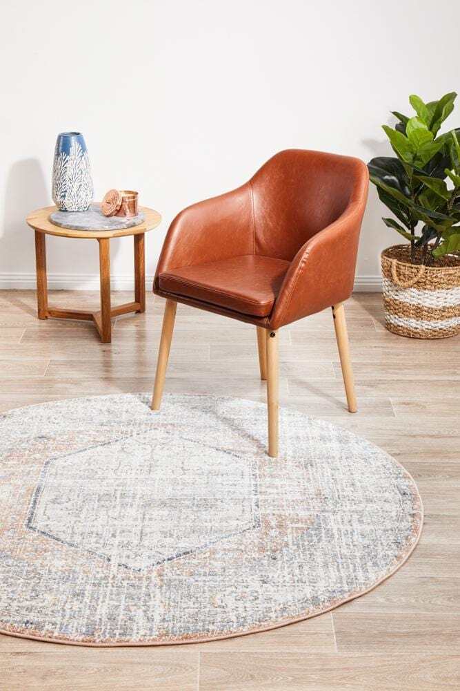 Mayfair Lorissa Peach Round Rug | eBay