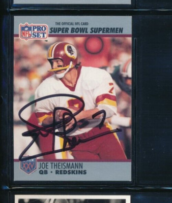 1990 Pro Set #133 Joe Theismann Redskins Signed Autograph (EO39) SWSW6 ...