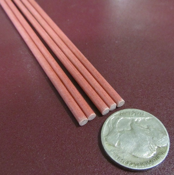 Fiberglass GPO3 Red Round Rods .125" (1/8") Diameter x 36 Inch Length ...