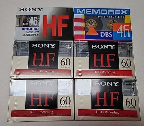 Sony Memorex Hi Fi Recording Type 1 Lot + 60 Normal Bias 46 Lot Of 6 ...