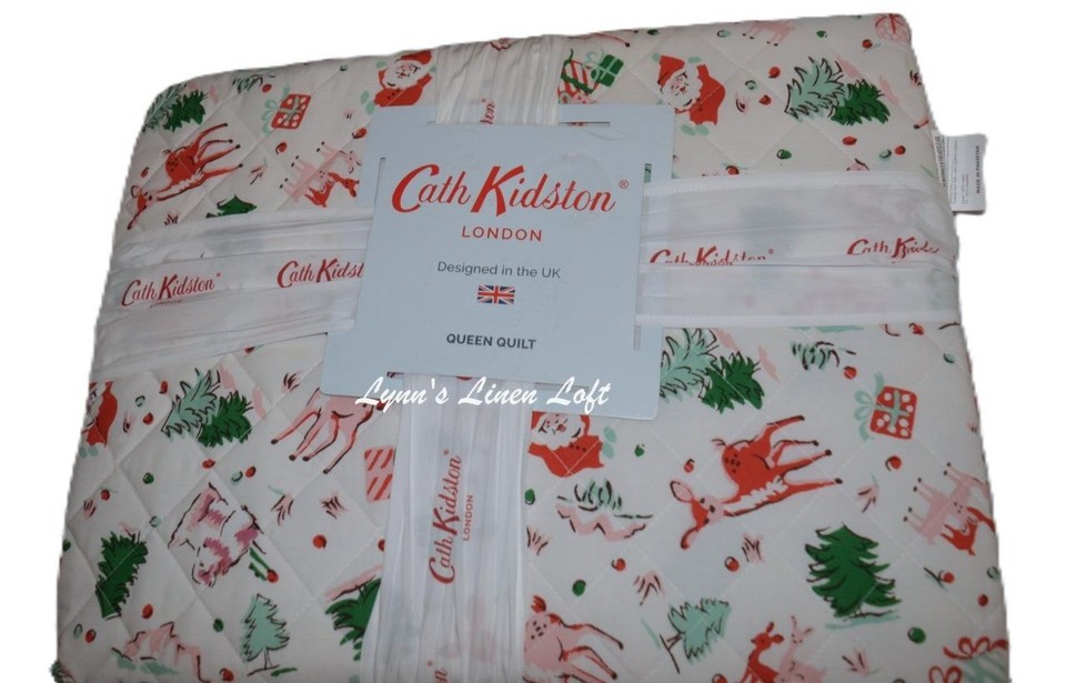 CATH KIDSTON LONDON Ditsy Deer Pink QUEEN QUILT NEW COTTON 90" X 90" | eBay