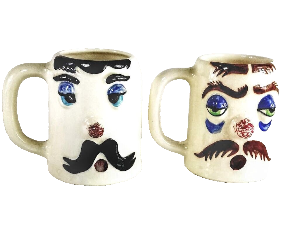 Pfaltzgraff Pottery Mugs 50s Set of 2 Designed by Jessup Muggsy ...