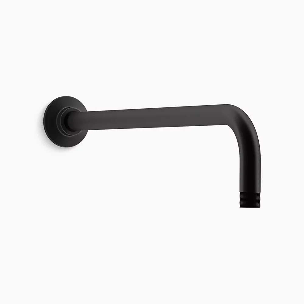 Kohler K-10124-BL Right-angle Shower Arm and Flange - Matte Black for ...