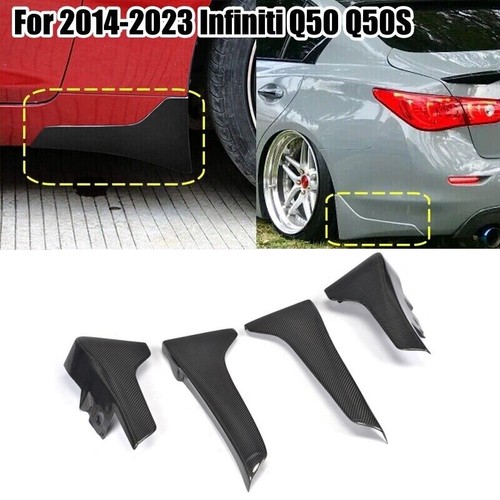 4PCS Front+Rear Splash Mud Flap Guards For Infiniti Q50 Q50S JDM Sport ...