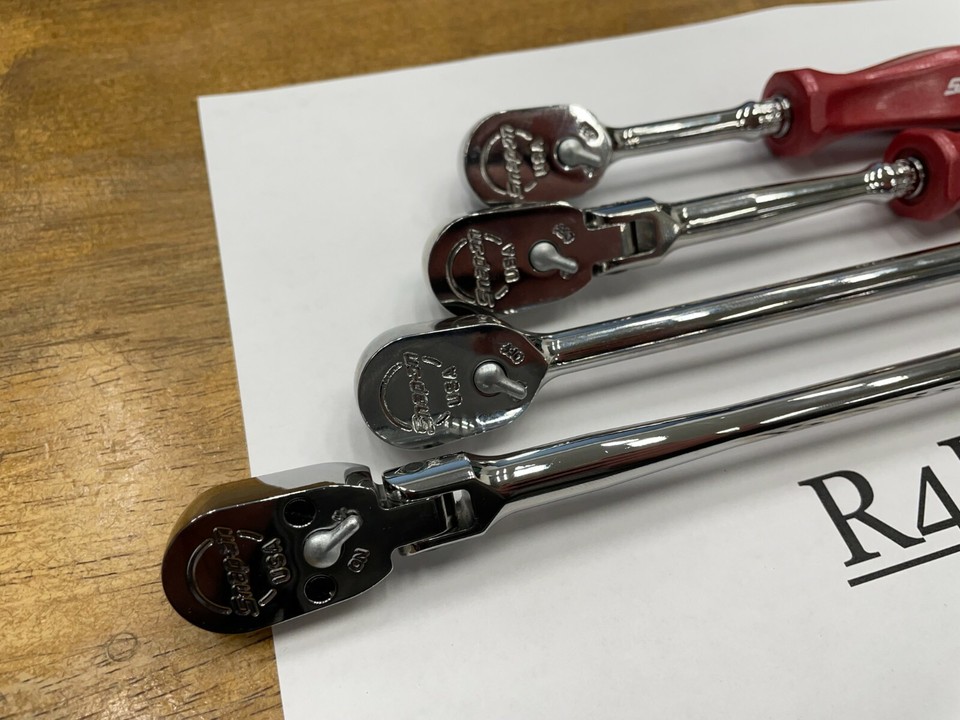 Snap-on Tools NEW METALIC PEARL RED 4pc 1/4" Drive Assorted Ratchet ...