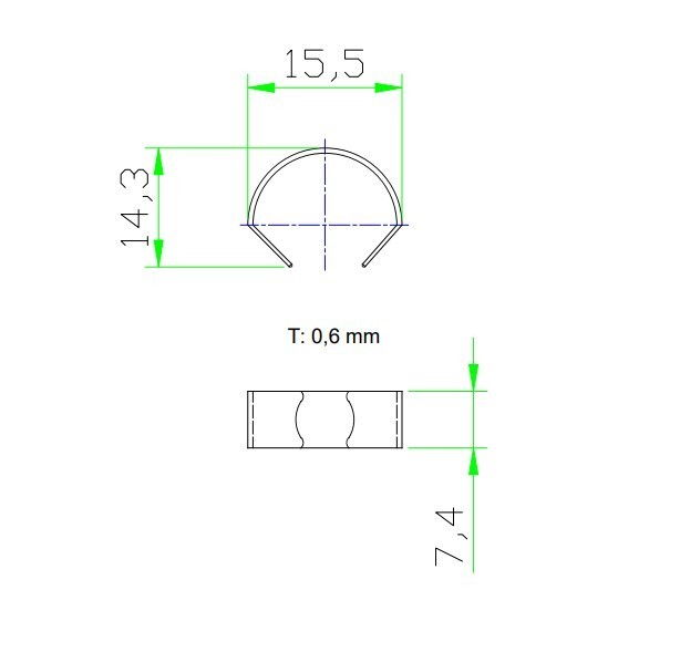 Gas strut socket 7.5mm spring band retaining clip for 10mm pushfit ball ...