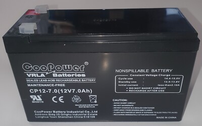 CooPower 2UKJ4 Sealed Lead-Acid Rechargeable Battery 7 Ah Capacity | eBay
