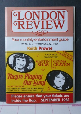 September 1981 The London Review - Keith Prowse Monthly Entertainment ...