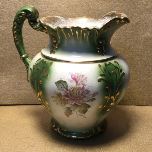 Rare Antique Haynes Pottery Green Pitcher Nouvelle Style Baltimore ...
