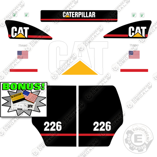 Fits Caterpillar 226 Decal Kit Skid Steer - 7 YEAR OUTDOOR 3M VINYL! | eBay