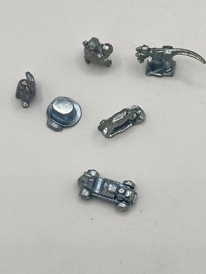 Monopoly Game Cheaters Edition 6 Replacement Tokens Pieces Movers Metal ...