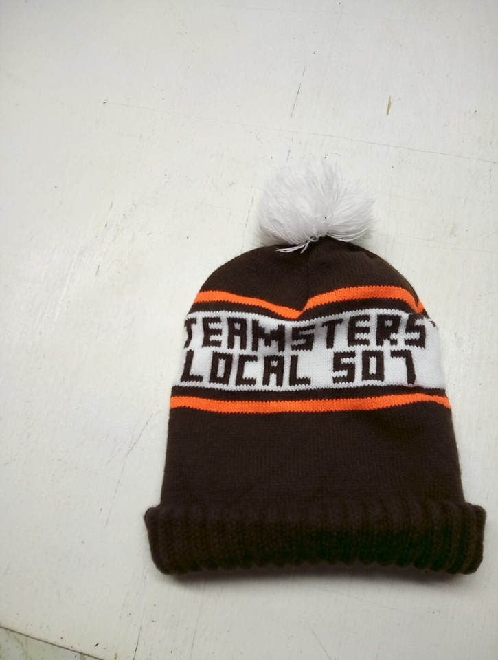 Teamster Local 507 Pom Beanie Hat Cap Brown Skateboard Snowboard ...