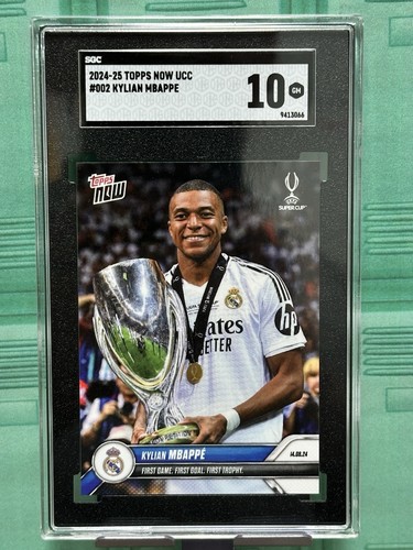 2024 Topps Now UCC Kylian Mbappe First Game First Goal First Trophy SGC ...