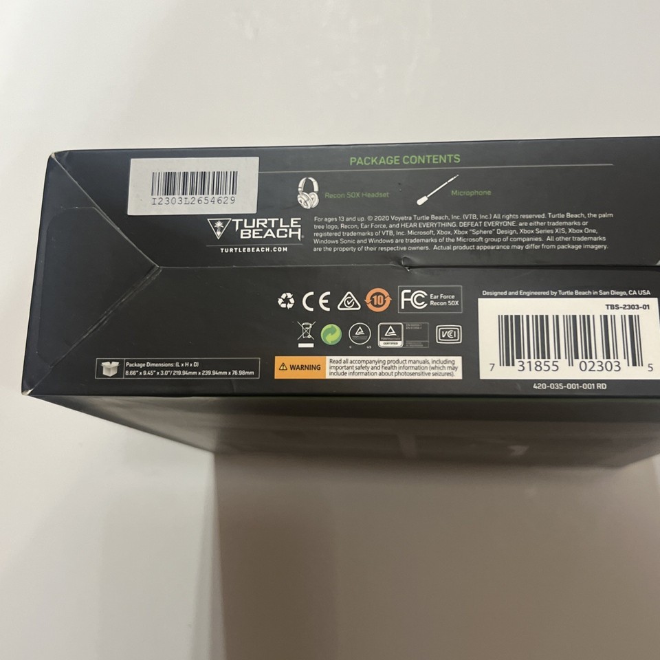NIB Turtle Beach - Ear Force Recon 50X Wired Gaming Headset - Xbox ...
