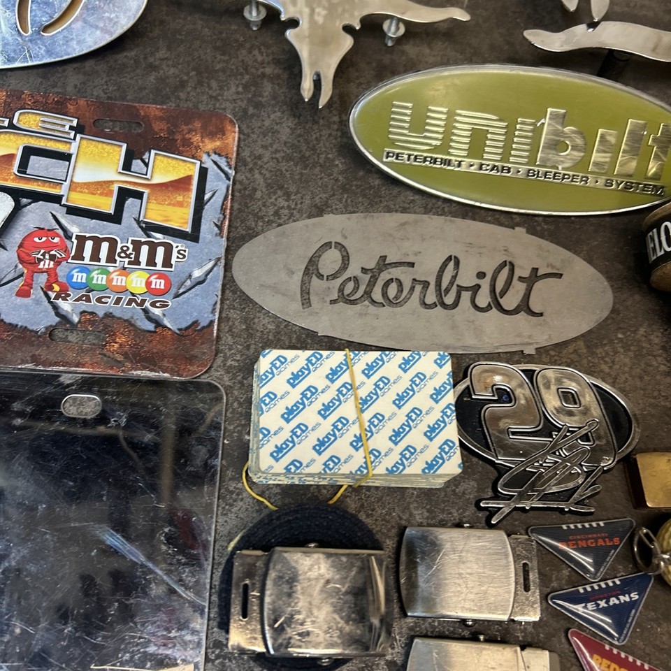 Junk Drawer Lot Canadian Pennies Belt Buckles Peterbilt Memorabilia ...