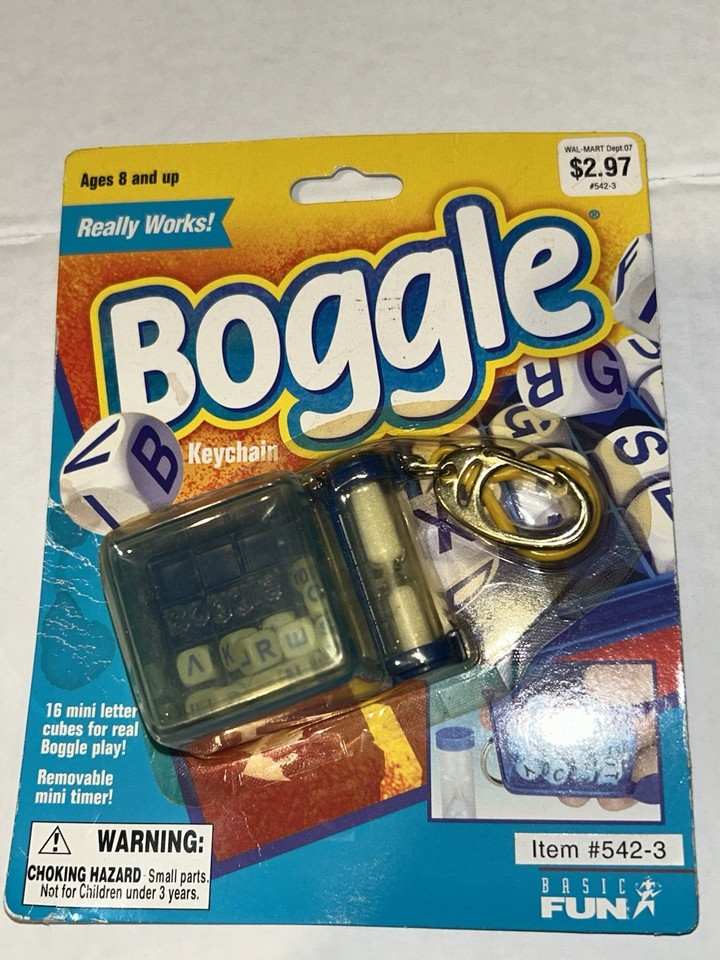 NOS Boggle Keychain Mini Game by Basic Fun 2000 SEALED | Box Has Some ...