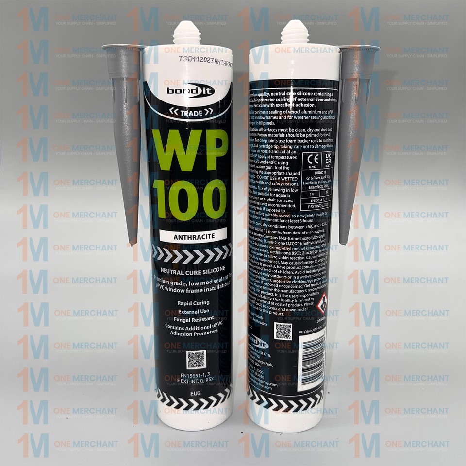 Bond IT - WP100 Oxime External Framing Silicone - Anthracite - 310ml ...