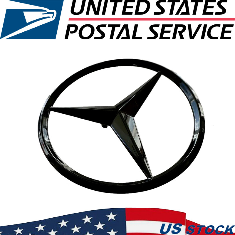 Mercedes-Benz C Class W205 Rear Boot Star Emblem - Gloss Black, P/N ...