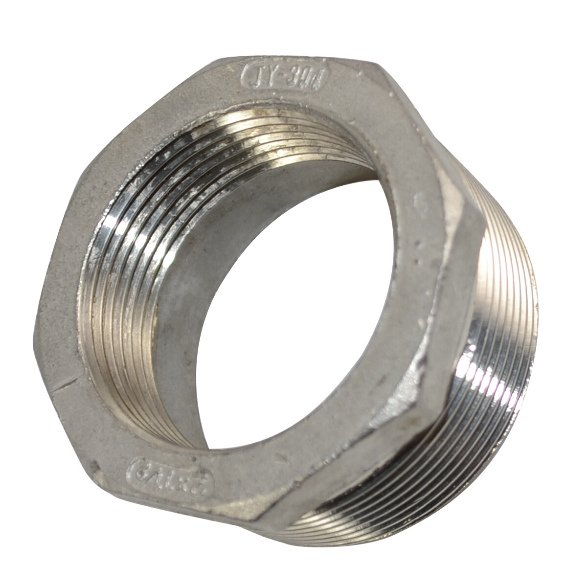 SS 304 2" male to 1.5" female NPT threaded Reducing bush adapter Pipe ...