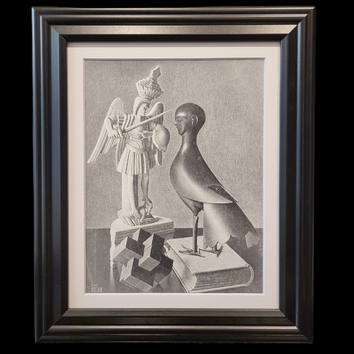 M.C. Escher Still Life Iconic Surrealism Custom Framed Matted Print | eBay